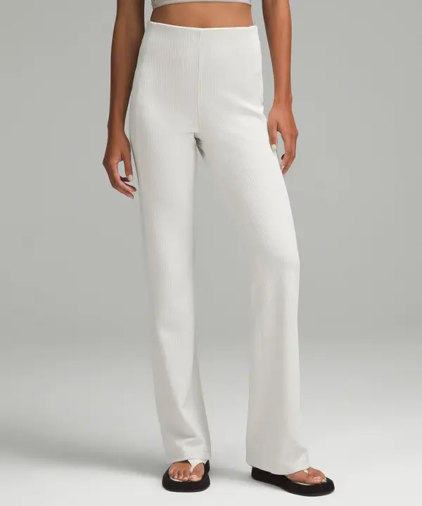 Lululemon Ribbed Softstreme Flared Pant - Bone