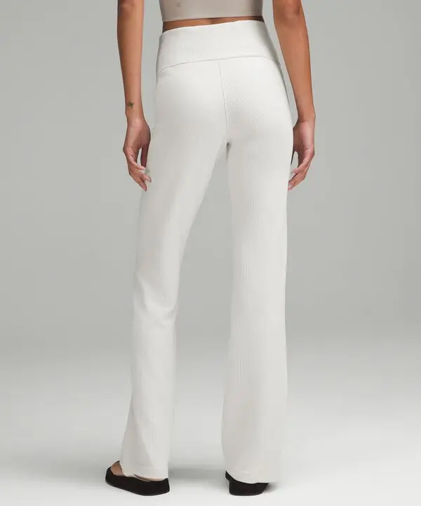 Lululemon Ribbed Softstreme Flared Pant - Bone