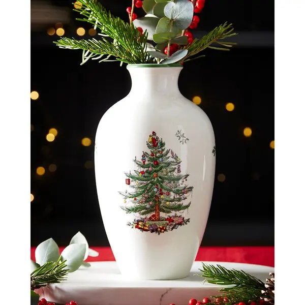 SPODE Christmas Tree 10 Posy Vase