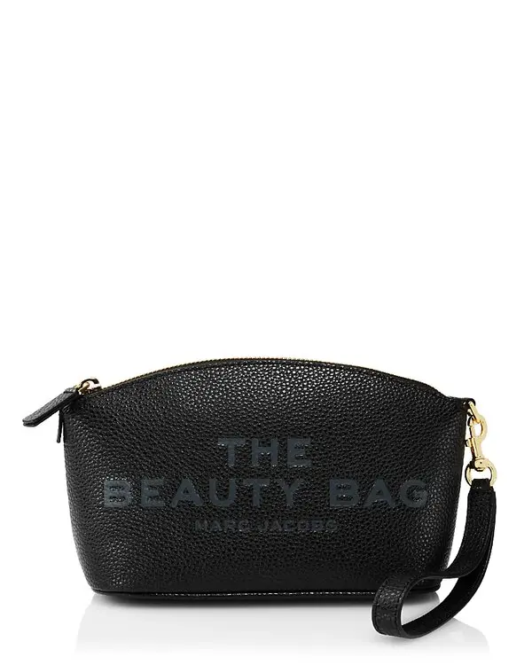 Marc Jacobs Leather Beauty Bag - Black/gold