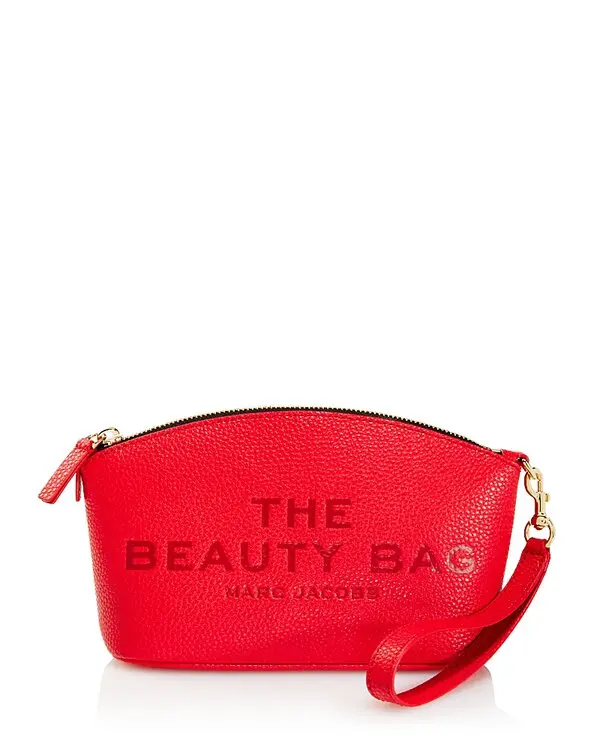 Marc Jacobs Leather Beauty Bag - True Red/gold