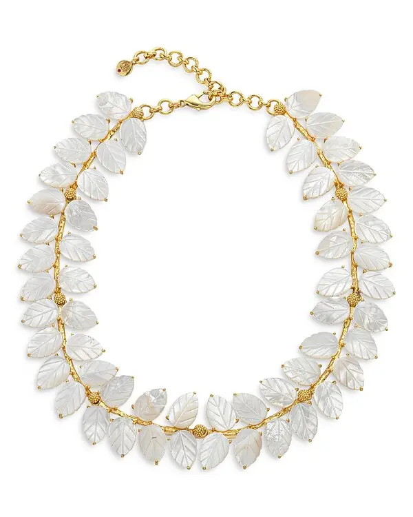 CAPUCINE DE WULF Mermaid Garden Vine Necklace - White/gold
