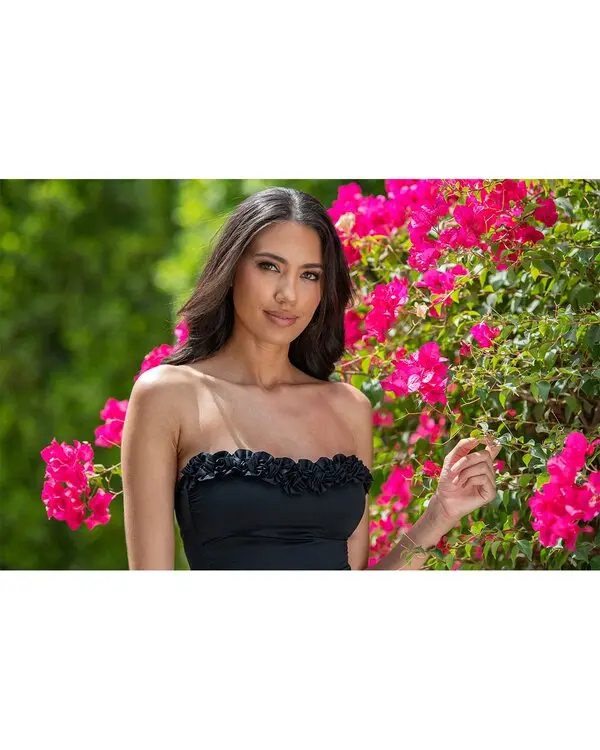 La Blanca Ig Ruffle Bandeau Tankini Top - Black