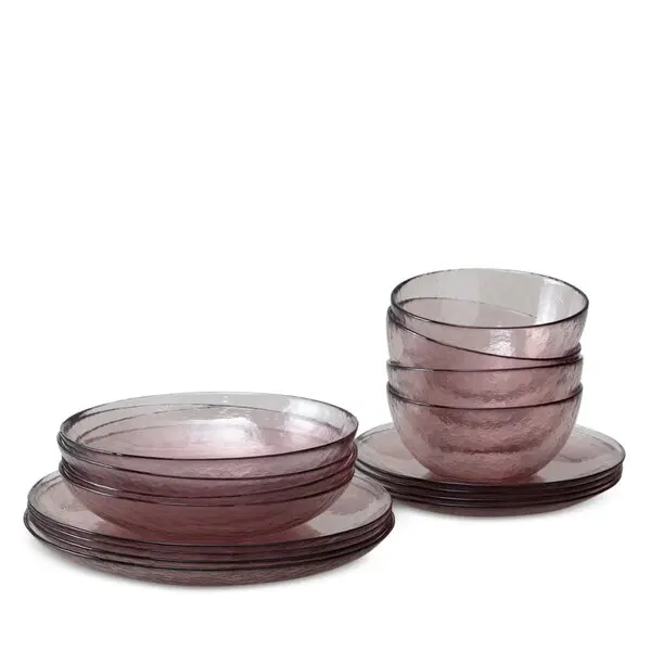 FORTESSA Los Cabos 16 Pc Dinnerware Set - Pink