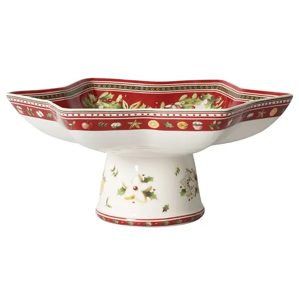 VILLEROY & BOCH Winter Bakery Delight Star-shaped Footed Fruit Bowl - Multi