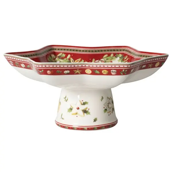 VILLEROY & BOCH Winter Bakery Delight Star-shaped Footed Fruit Bowl