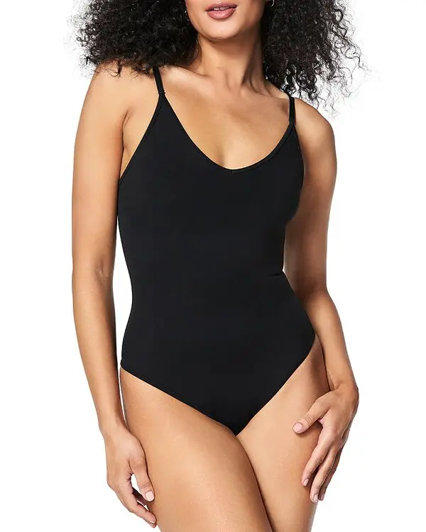 Spanx Seamless Power Thong Bodysuit - Very Black
