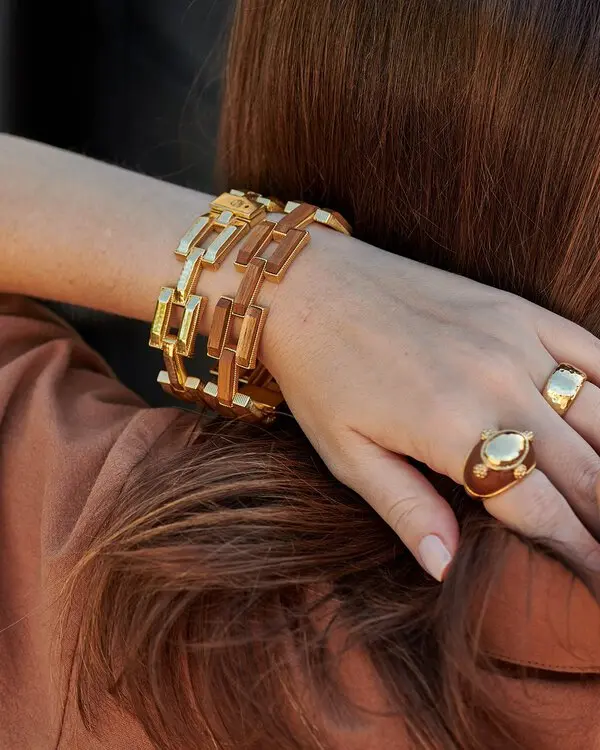 CAPUCINE DE WULF Pathway Link Bracelet - Teak