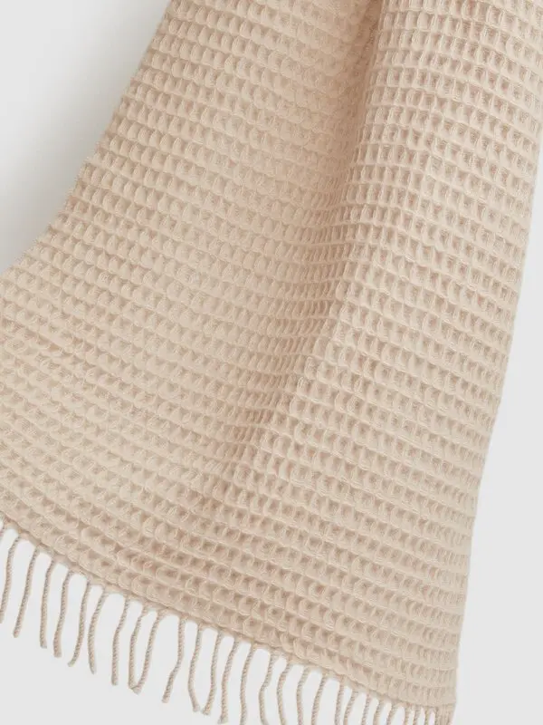 REISS Norah Wool Waffle Scarf