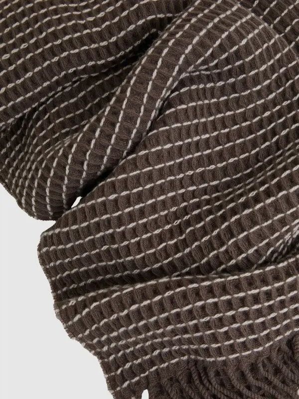 REISS Norah Wool Waffle Scarf