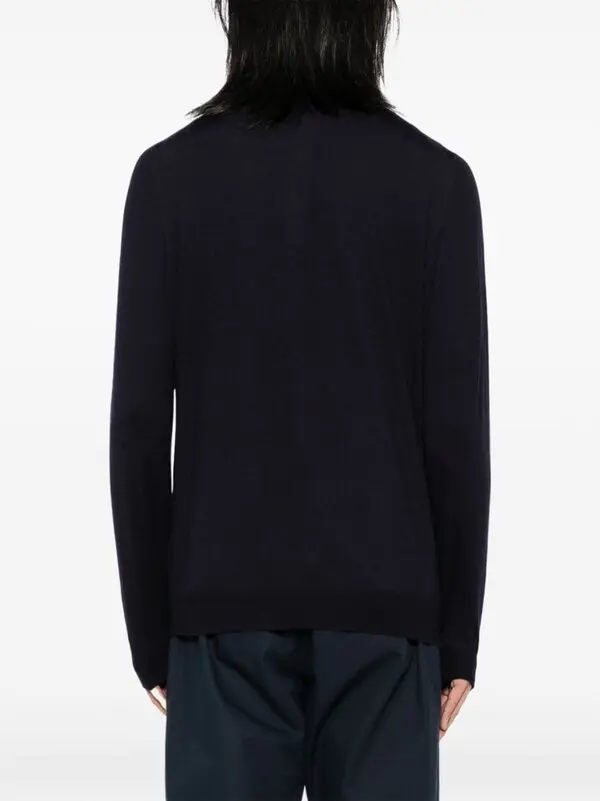 Fedeli Virgin-wool Polo Shirt - Blue