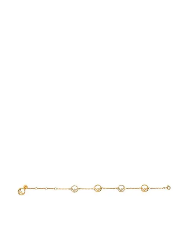 Fendi Crystal Embellishment Bracelet - Gold