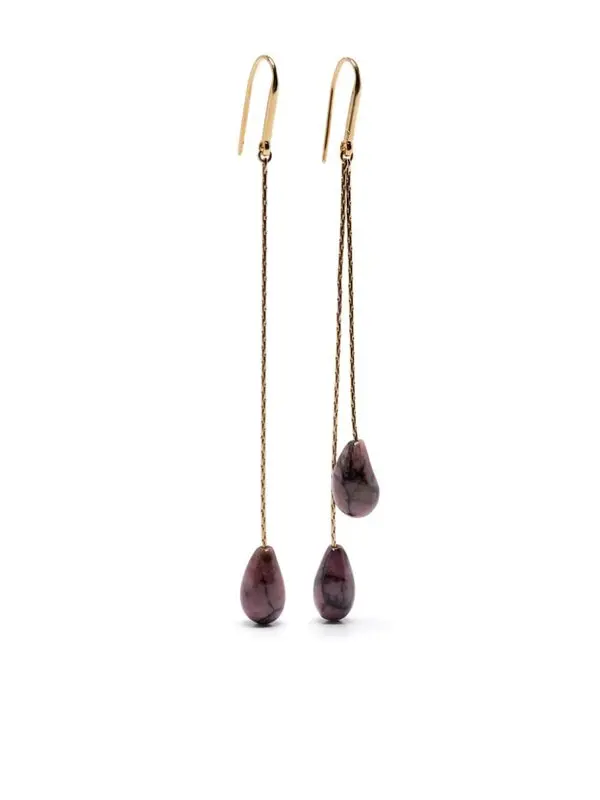 Isabel Marant Stone-pendant Dangle Earrings - Gold