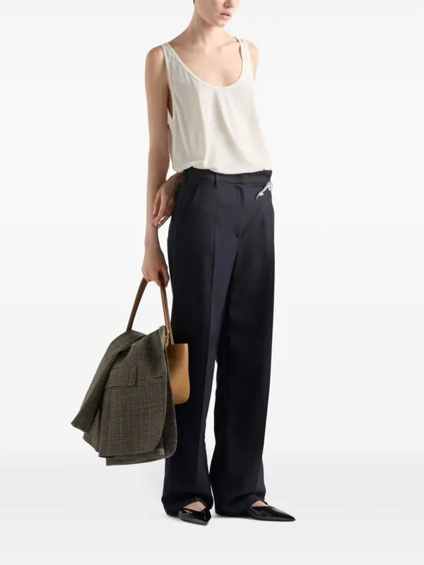 Prada Gabardine Trousers - Blue