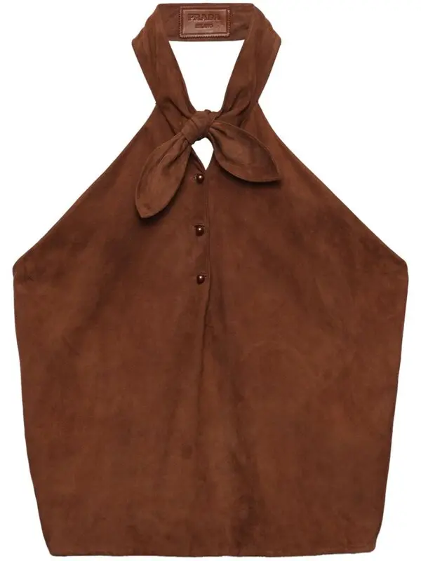 Prada Suede Halter Top