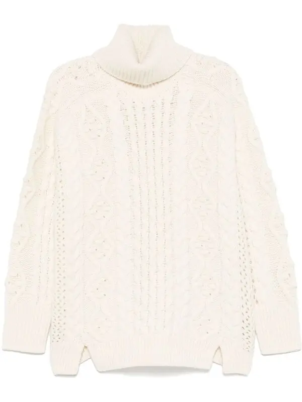 Loulou De Saison Anar Cable Knit Sweater - White