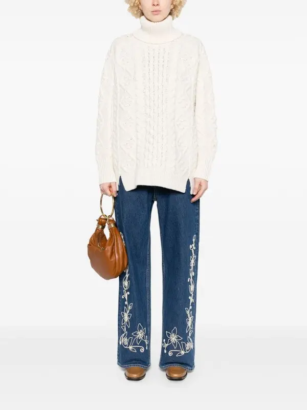 Loulou De Saison Anar Cable Knit Sweater - White