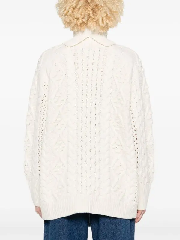 Loulou De Saison Anar Cable Knit Sweater - White