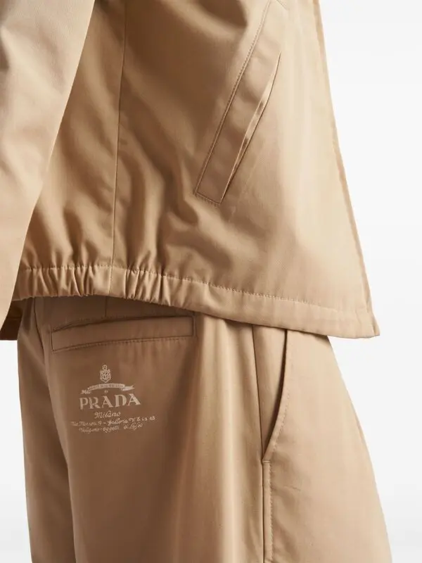 Prada Poplin Bermuda Shorts - Neutrals