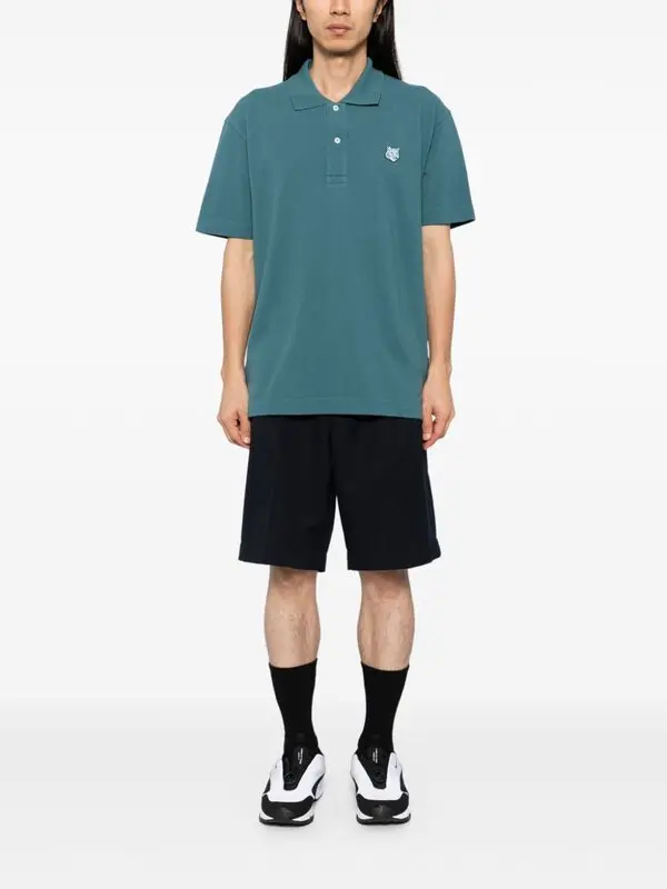 Maison Kitsuné Bold Fox Head Patch Comfort Polo Shirt - Blue
