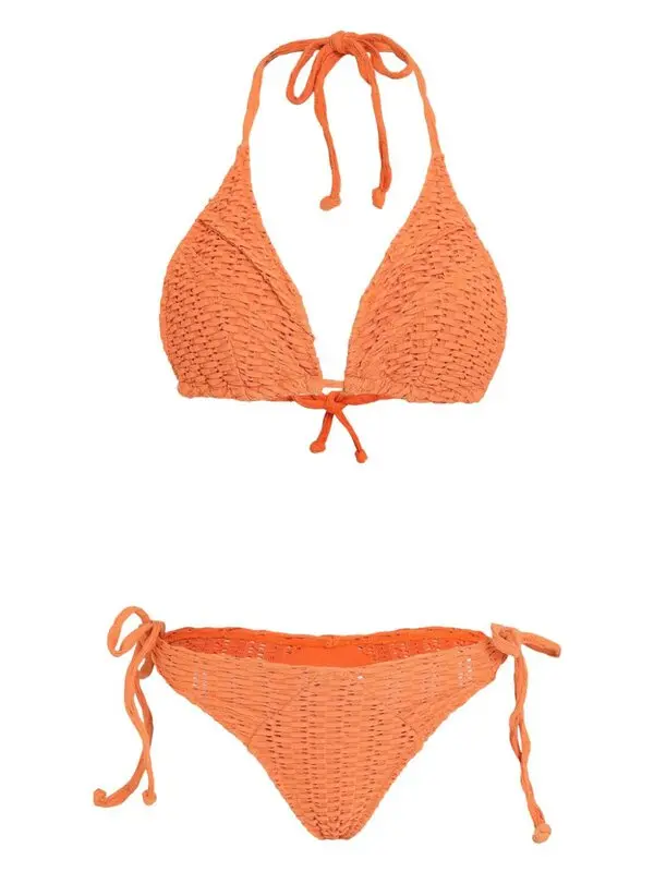 AMIR SLAMA Interwoven Design Bikini - Orange