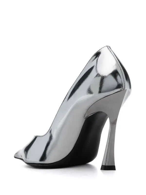 MUGLER 95mm Fang Heel Pumps - Silver