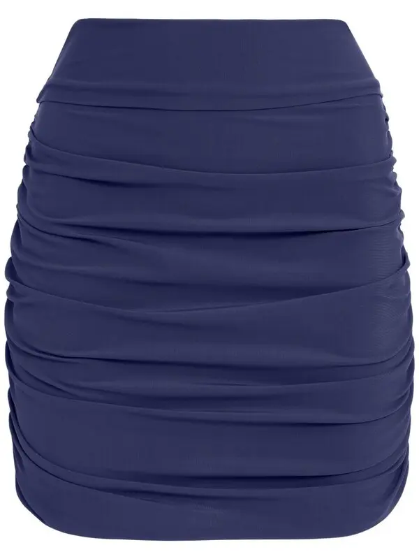 AMIR SLAMA Draped Mini Skirt - Blue