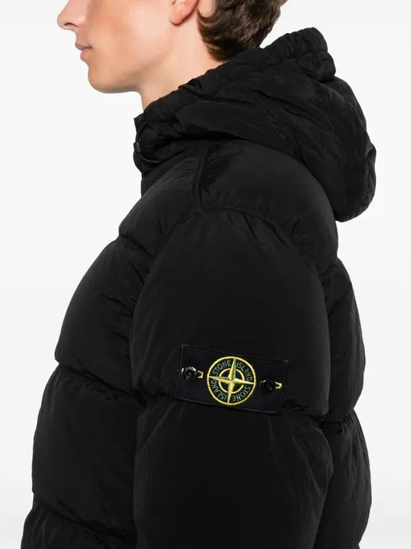 Stone Island Econyl® Hooded Puffer Jacket - Black