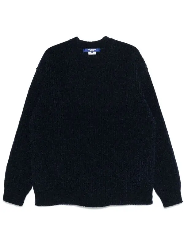 Junya Watanabe Textured Knitted Sweater - Blue