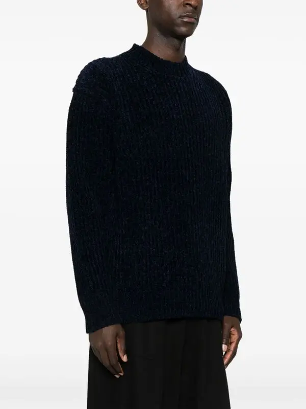 Junya Watanabe Textured Knitted Sweater - Blue