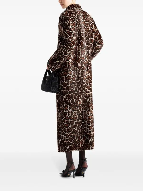 Prada Animal-printed Sheepskin Coat