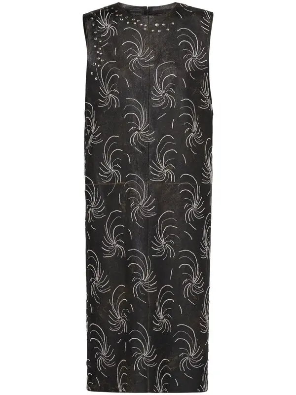 Prada Leather Midi Dress