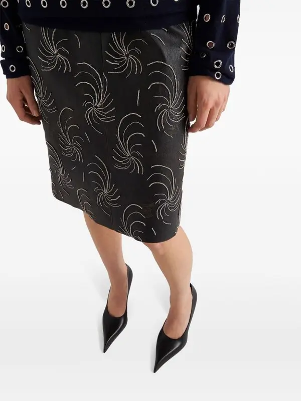 Prada Leather Midi Dress