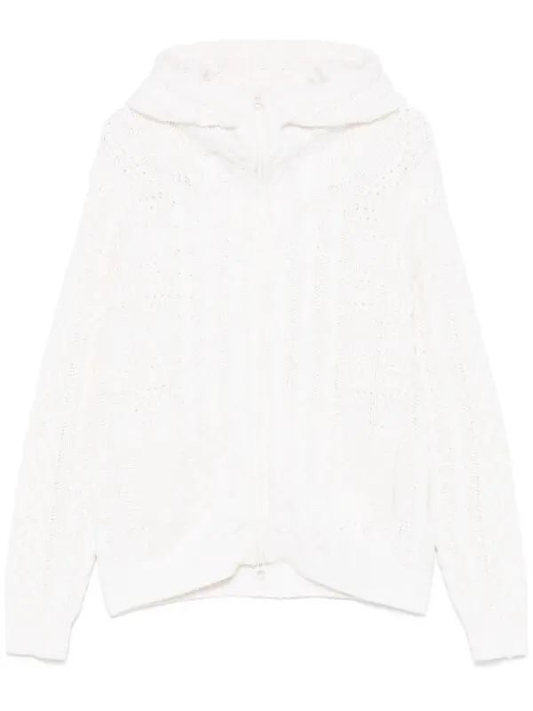 C.P. COMPANY Cable-knit Cardigan - White