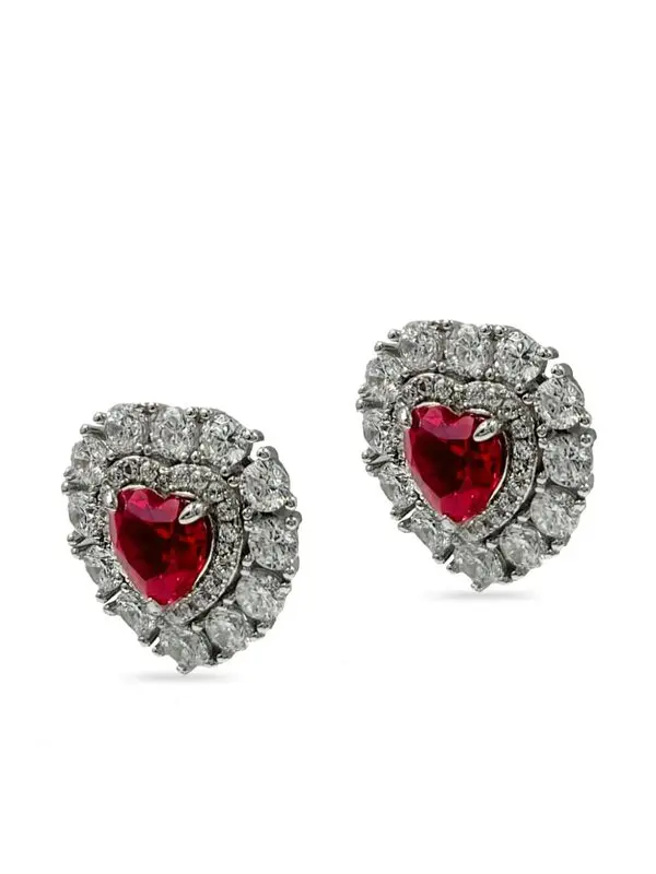 JUWELINA PARIS Ember Ruby Stud Earrings