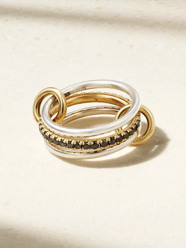 SPINELLI KILCOLLIN Tigris Set Of Three Rings - Black