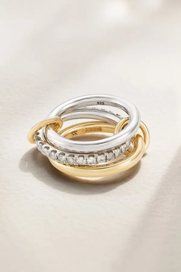 SPINELLI KILCOLLIN Taurus Set Of Three Diamond Rings - Gold