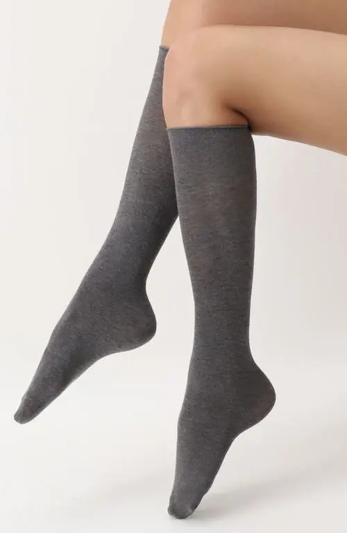 Oroblu Cheryl Knee High Socks - Grey Melange