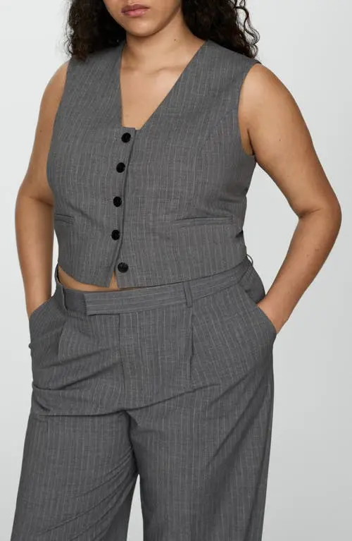 Mango Pinstripe Suit Vest