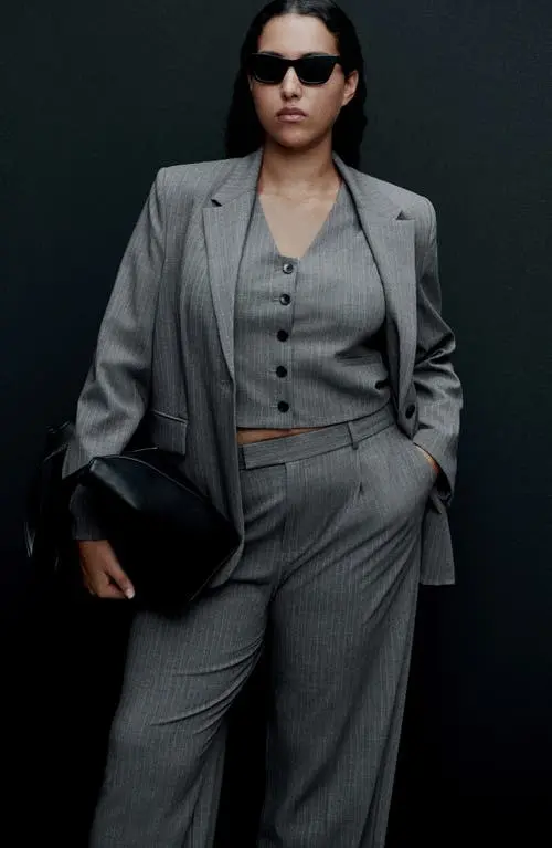 Mango Pinstripe Suit Vest