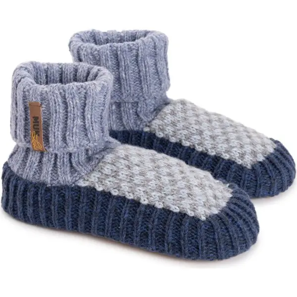 MUK LUKS Slipper Socks - Blue