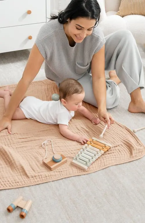 COMFY CUBS Baby Muslin Blanket - Cream