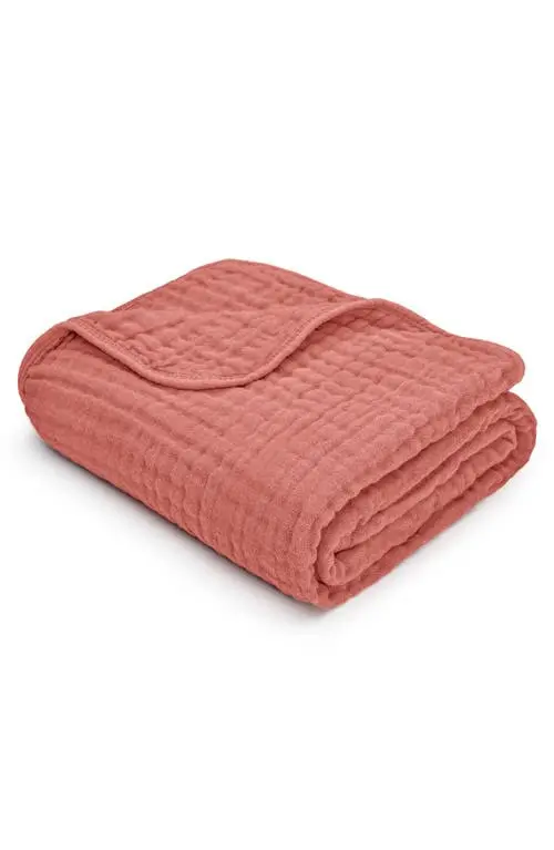 COMFY CUBS Baby Muslin Blanket - Dusty Rose
