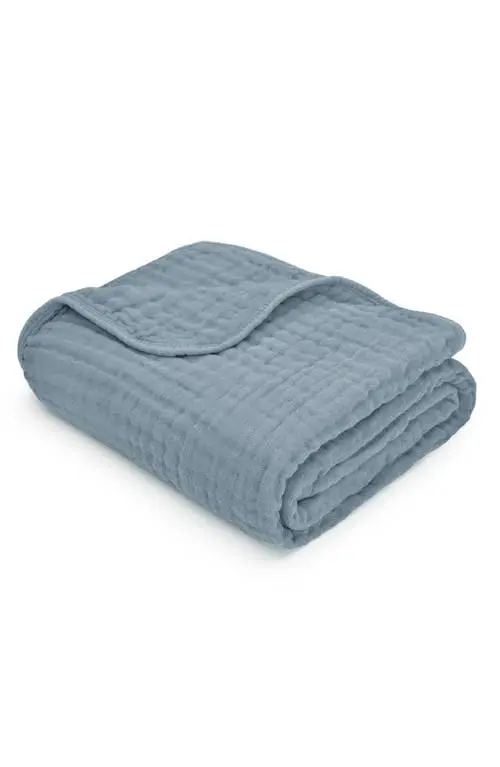 COMFY CUBS Baby Muslin Blanket - Pacific Blue