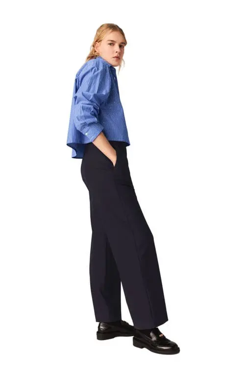 Maje Wide-leg Suit Trousers - Black