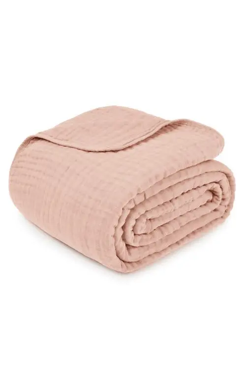 COMFY CUBS Adult Muslin Blanket - Blush