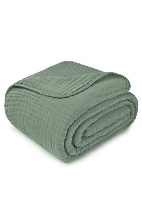 COMFY CUBS Adult Muslin Blanket - Fern