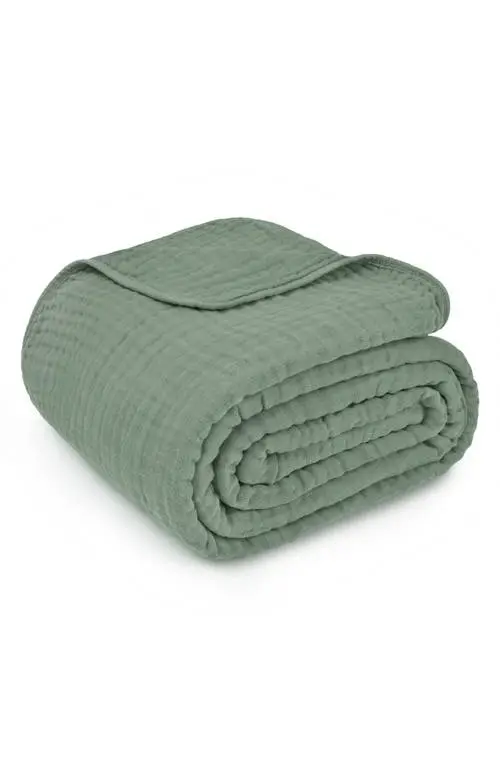 COMFY CUBS Adult Muslin Blanket - Fern