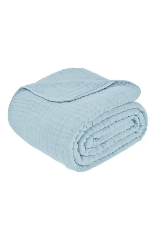 COMFY CUBS Adult Muslin Blanket - Pacific Blue
