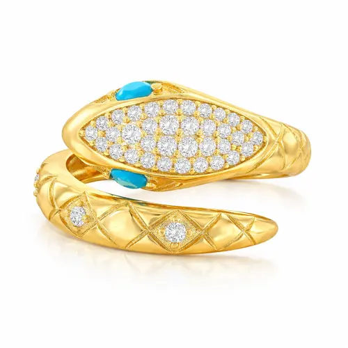 DONATELLO GIAN Name' Snake Ring - Gold